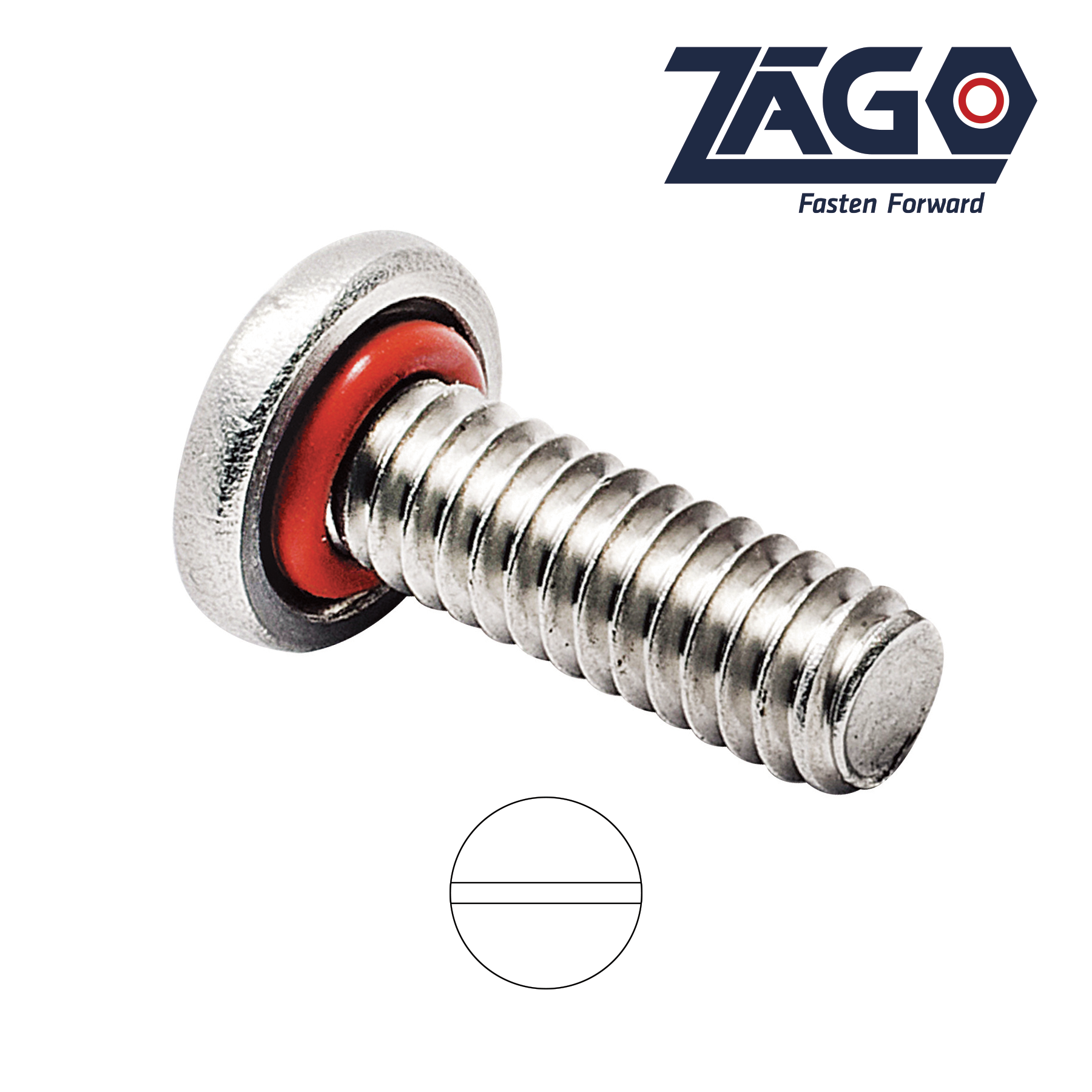Slotted Pan Head – ZAGO Self Sealing Fasteners